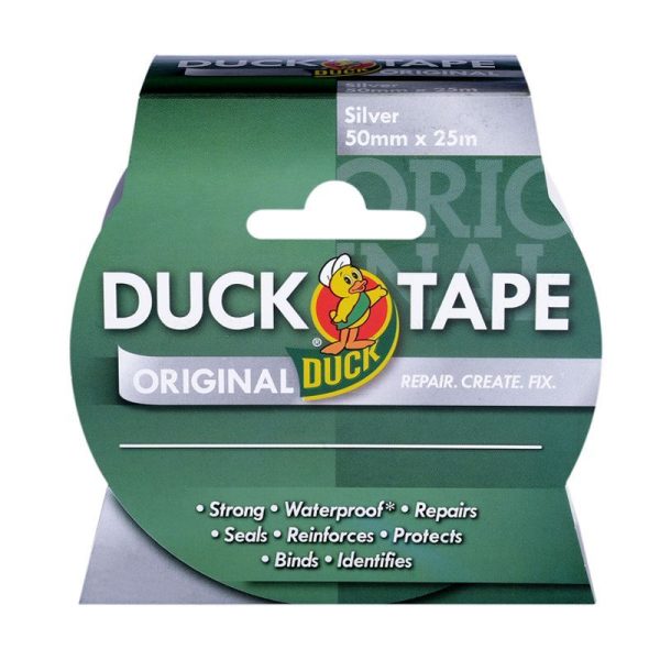 Duck Tape® Original Silver 25m x 50mm – ALFAST Fixings & Fasteners Ltd